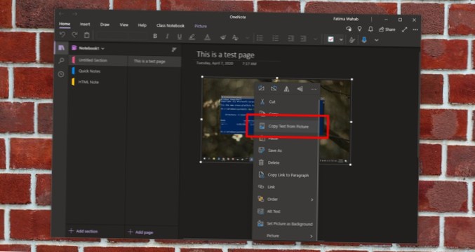 So Beheben Sie Die Fehlende Option Text Aus Bild Kopieren In OneNote Unter Windows 10 Naneedigital