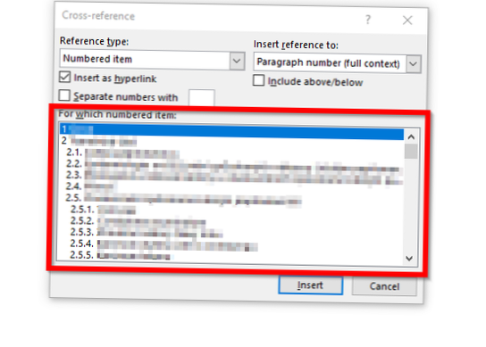 How To Reference Numbered List Items In A Microsoft Word Document 