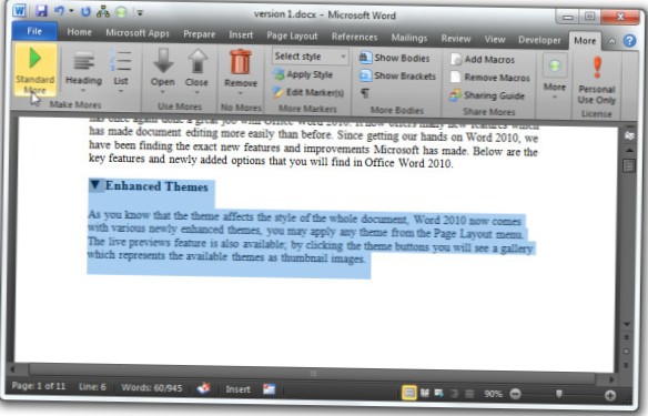 Expand And Collapse In Word 2010 Naneedigital