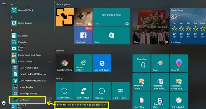 Hur Man L gger Till Skrivarikonen I Aktivitetsf ltet Windows 10 Naneedigital