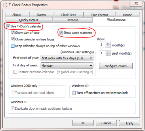 Windows 10 Show Week Number In Calendar Taskbar Naneedigital